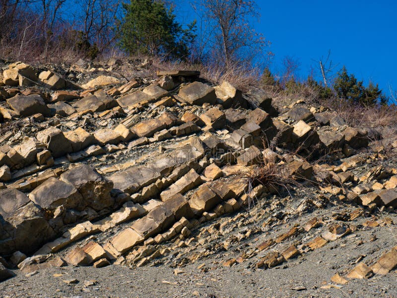 Rocks Lit by the Sun at Sunset Stock Image - Image of natural, path ...