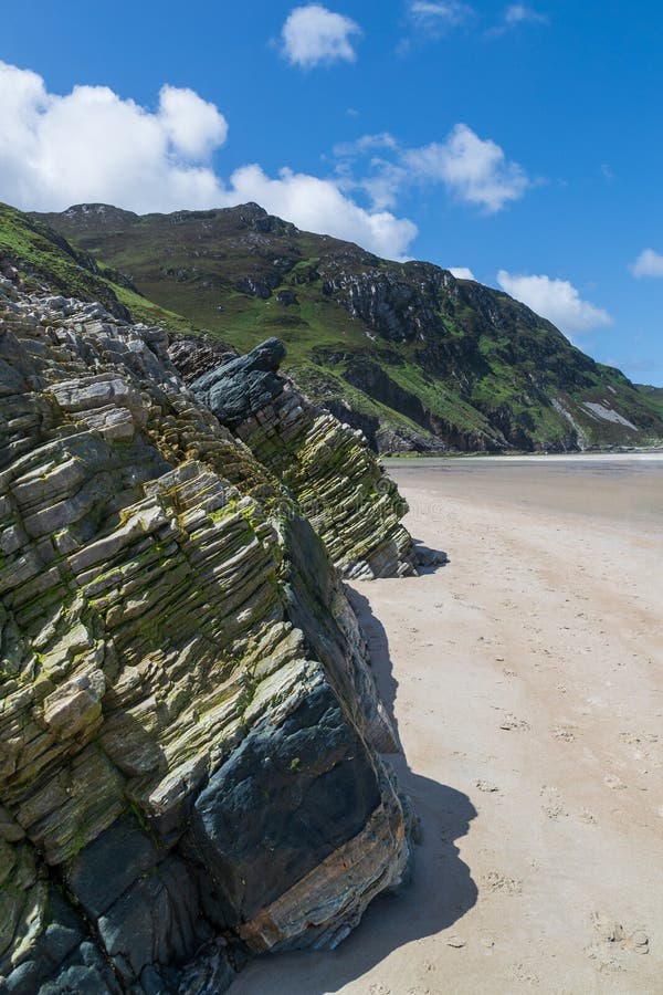 Rocks on Maghera Beach, Ireland Stock Image - Image of nature, republic ...