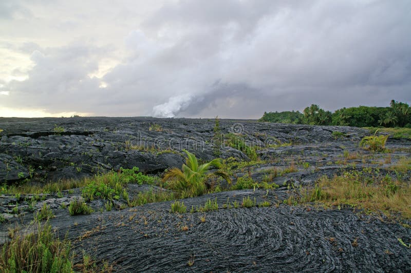 Rocks from molten lava stock photo. Image of shore, tropical - 12160318