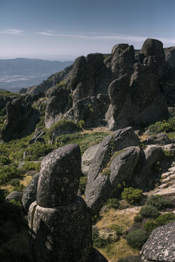 Rocks in the Mountain Range of the Sierra Da Estrella, Portugal. Stock ...