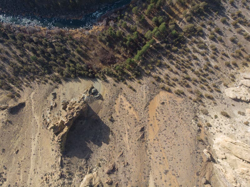 Desert with Rocks, Top View, Texture with Space Stock Image - Image of ...