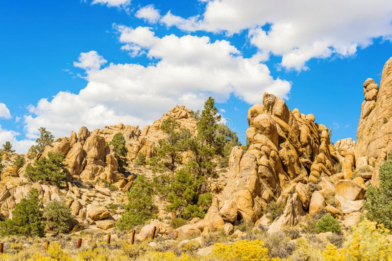 Rocks in Nevada, USA stock photo. Image of clouds, mountains - 65686112