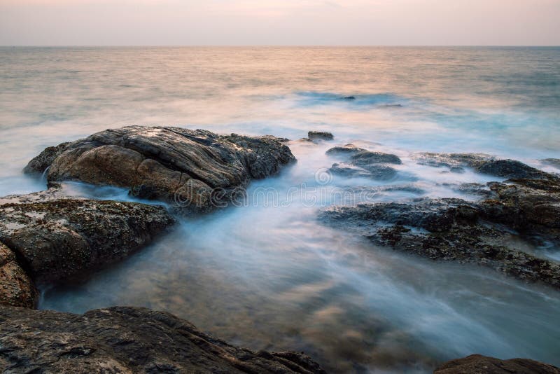 Rocks in the ocean stock photo. Image of coast, panorama - 112656436