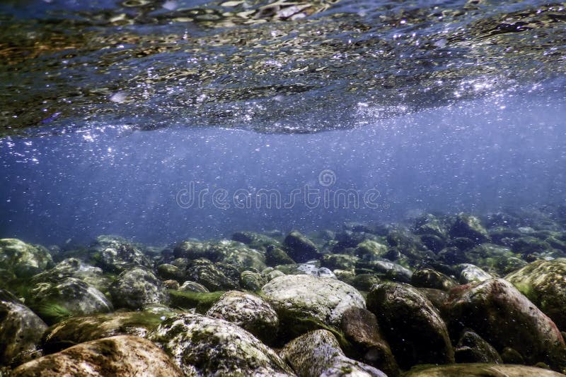 Rocks and Pebbles, Pebbles Below Water Stock Photo - Image of ...
