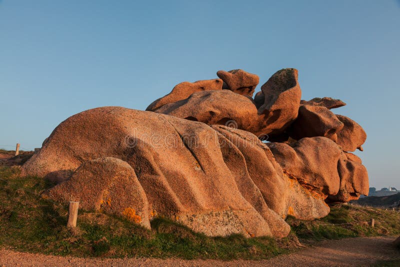 Rocks on the Pink Granite Coast Stock Photo - Image of atlantic ...