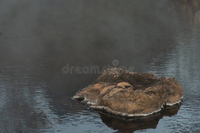 Rocks Protruding Above the Surface of the Water in Chaeson Hot Spring ...