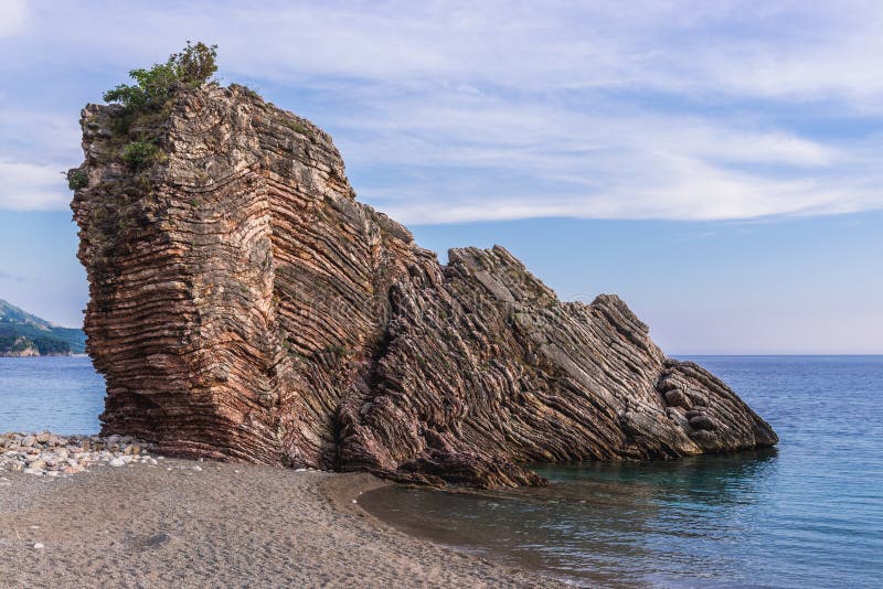 Rafailovici in Montenegro stock image. Image of coastline - 109537829