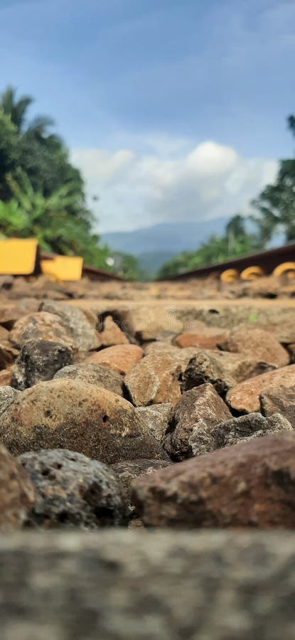 The Rocks on the Railroad Tracks Stock Image - Image of iron, white ...