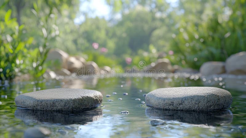 Rocks Reflect Serene Simplicity As they Reflect Harmonious Stone Slabs ...