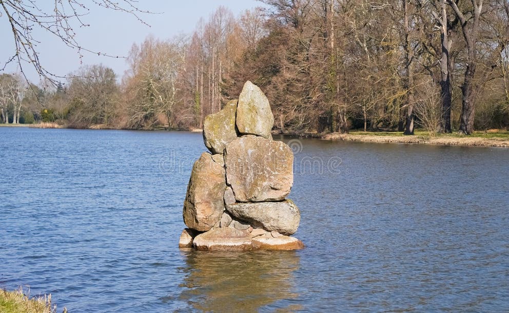 Rocks in a River that Form Natural Obstacles. Stock Photo - Image of ...