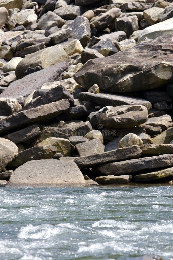 Rocks at Rivers Edge stock image. Image of colourful, ground - 875563