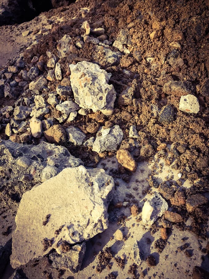 Rocks, Sand and Soil on the Ground Stock Image - Image of land, ground ...
