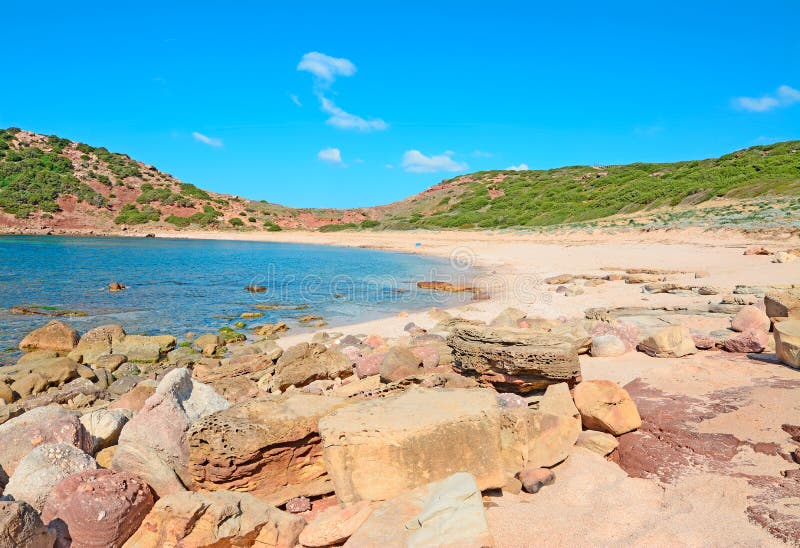 Rocks, sand and water stock image. Image of panorama - 39711331