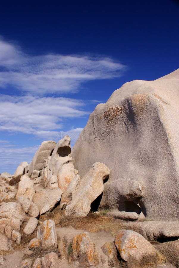 Rocks in Sardinia stock image. Image of sedimentary, cloud - 11463373
