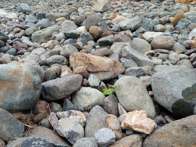 The Rocks Scattered in the River are Very Beautiful Stock Photo - Image ...