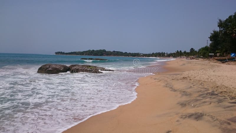 Rocks in the Sea, Beautiful Tropical Beach Stock Image - Image of white ...