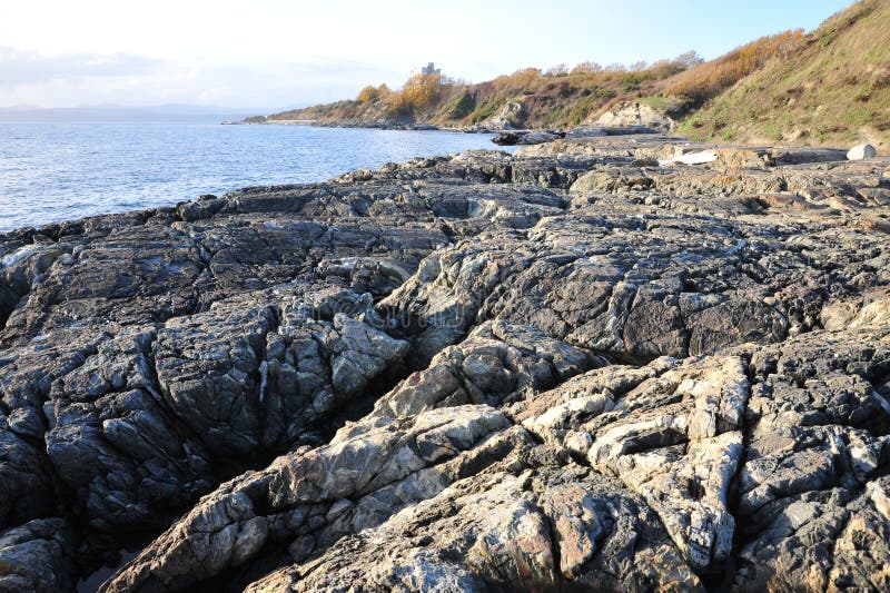 Rocks on sea shore stock image. Image of columbia, coast - 7353613