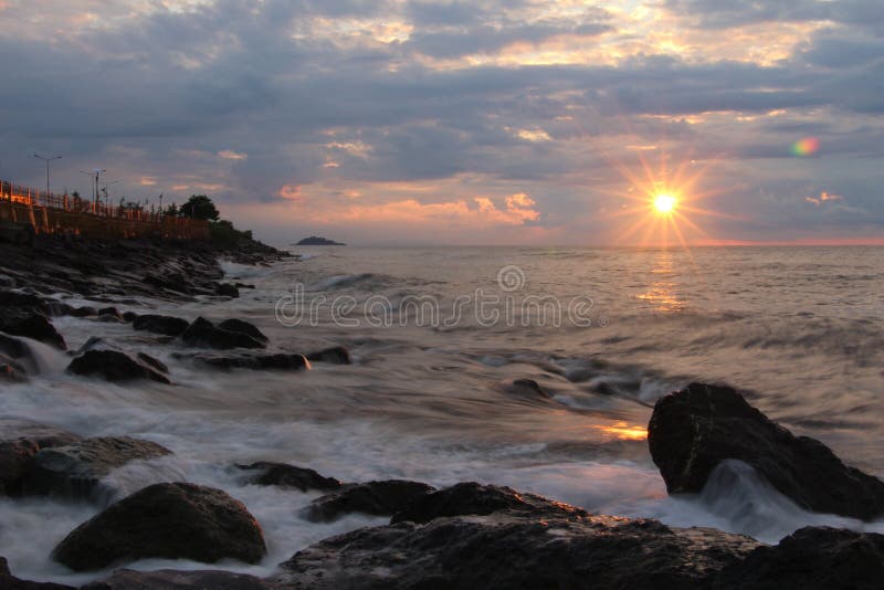 Rocks On Seashore During Sunset Picture. Image: 109885734