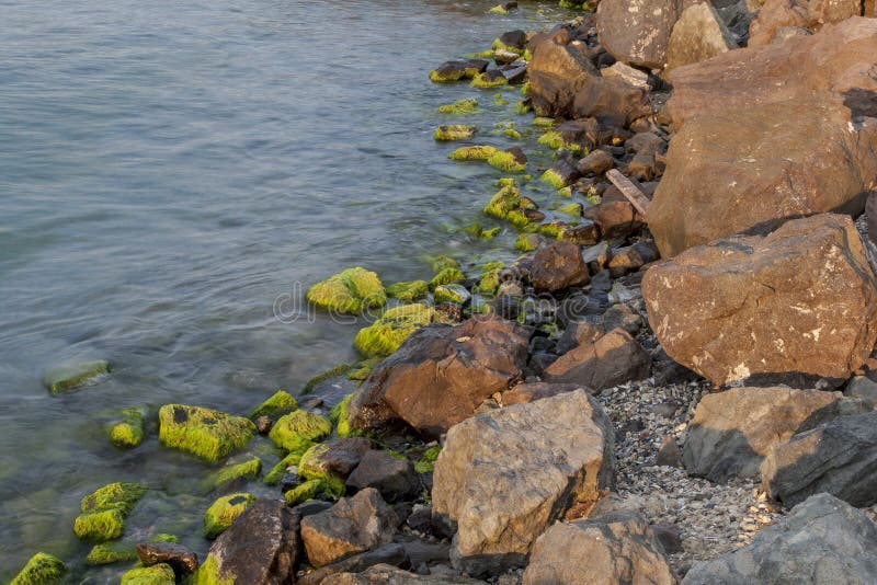 Rocks on Seaside at Black Sea Stock Image - Image of landscape, stone ...