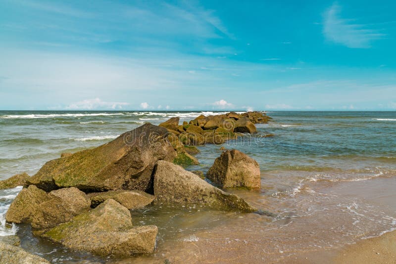 Rocks on Shell Island in Georgetown, South Carolina Stock Image - Image ...