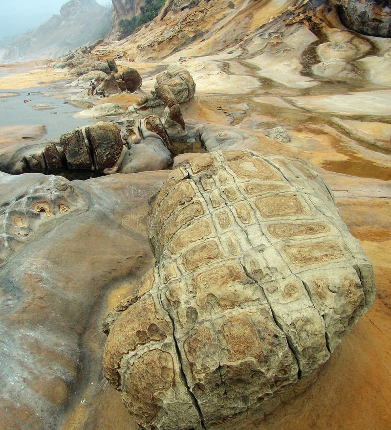 Rocks on shoreline stock image. Image of sandy, seashore - 4516219