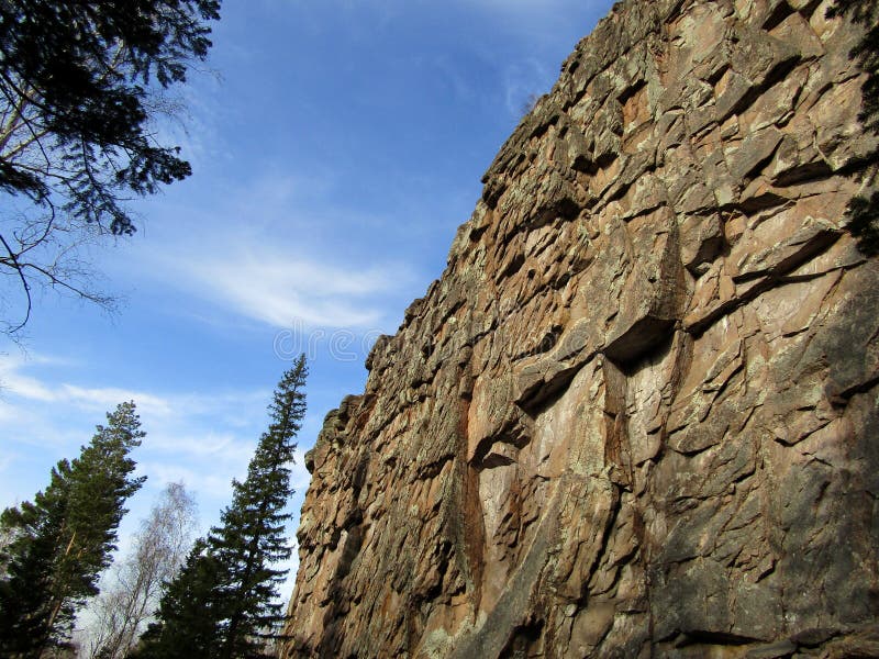 The rocks and the sky stock image. Image of tall, wall - 91504443