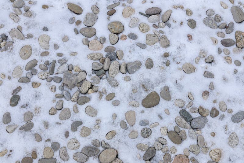 Rocks in snow winter stock photo. Image of season, formation - 366353438