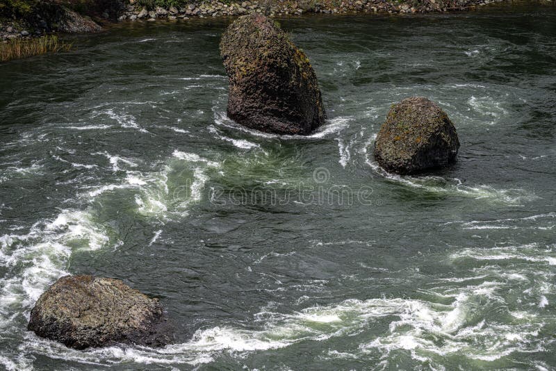 Spokane River and the Riverfront Park Stock Photo - Image of icon ...