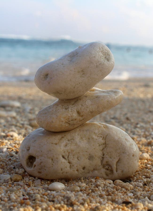 Rocks Stack on Sandy Beach stock photo. Image of rocks - 304453468