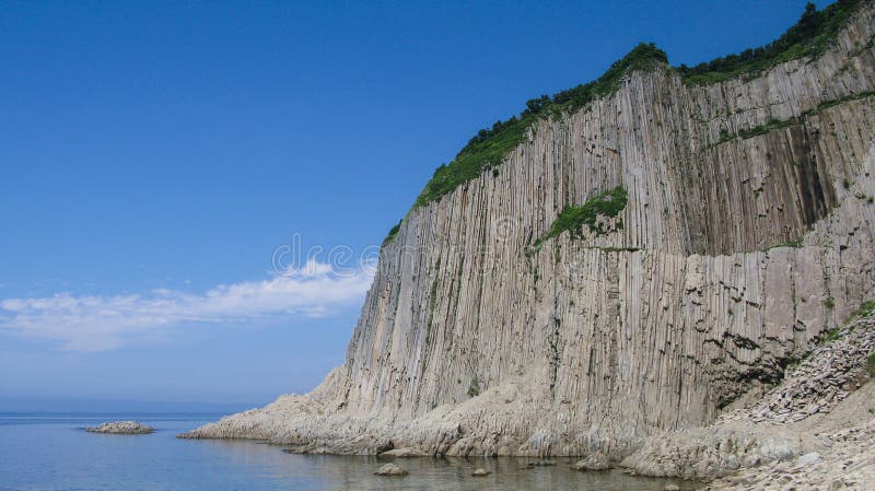 Rocks of Stolbchaty Cape in Kunashir, Kuril Islands Stock Image - Image ...