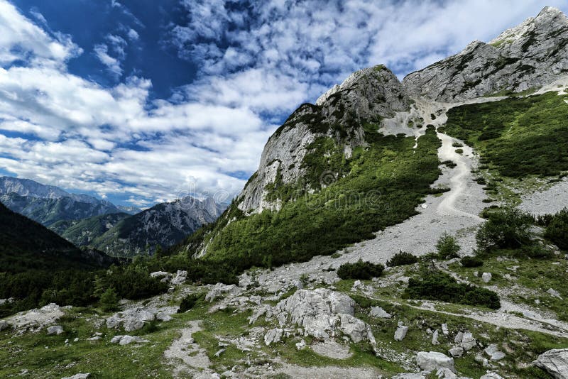 Rocks and Stones with Tourist Path with Panorama Stock Image - Image of ...