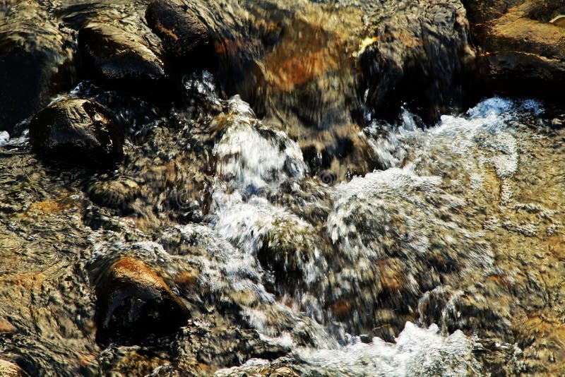Rocks in Stream with Smooth Flowing Water Arunachal Pradesh Stock Image ...