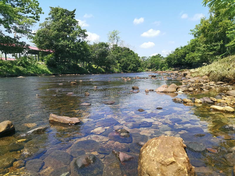 Rocks in Stream with Smooth Flowing Water Stock Photo - Image of smooth ...