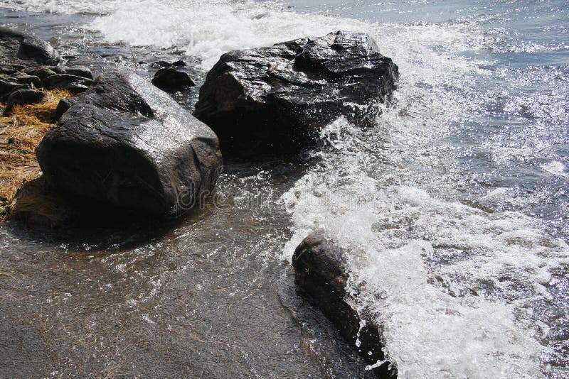Rocks and Surf stock photo. Image of wave, powerful, surf - 1278202