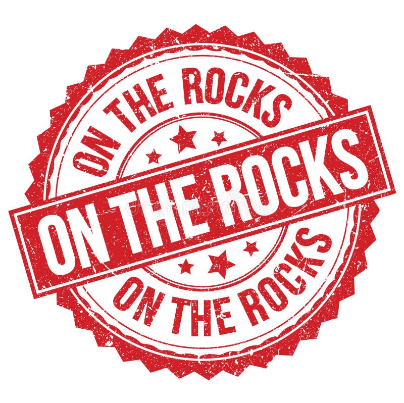 On the ROCKS Text on Red Round Stamp Sign Stock Illustration ...