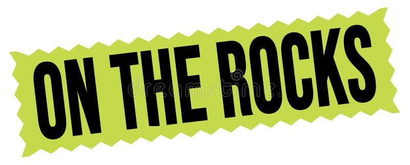 On the ROCKS Text Written on Green-black Zig-zag Stamp Stock ...