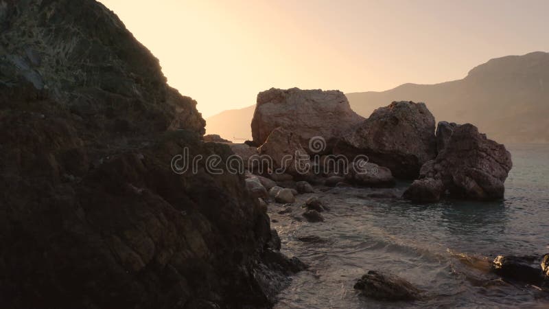 Rocks on Tropical Beach. Sea on the Shore. Stock Video - Video of ...