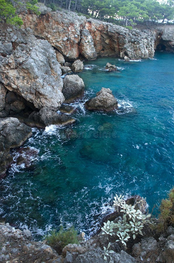 Rocks in Turkey stock photo. Image of sand, cusp, ocean - 187505570