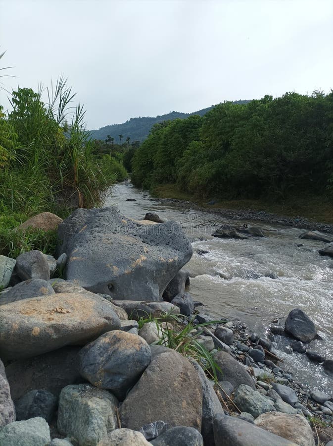 Rocks in a Unique and Beautiful Abstract River Stock Photo - Image of ...