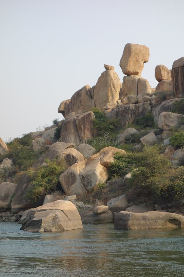 Rocks view of hampi stock image. Image of continent, hindustan - 32030041