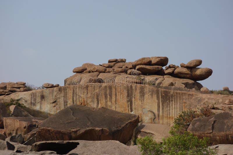 Rocks view of hampi stock image. Image of hindu, prehistoric - 32030207