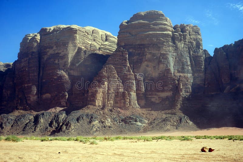 Rocks in Wadi Rum stock photo. Image of rock, mountain - 131741576