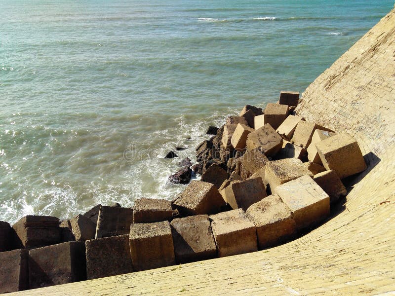 Rocks stock photo. Image of water, ocean, rocks, wall - 128503064