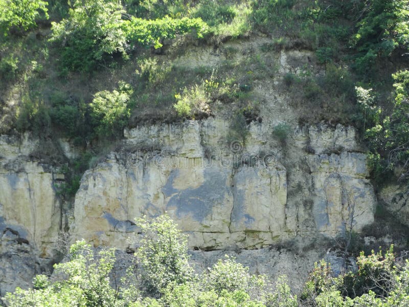 Steep cliffs in the gorge stock image. Image of stone - 150582043