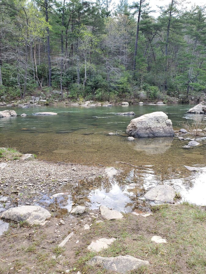 Rocks Water Rivers Nature Trees Creeks Stock Image - Image of creek ...