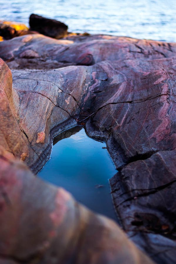 Rocks and Water,sea Landscape Stock Photo - Image of lights, blue: 65873636
