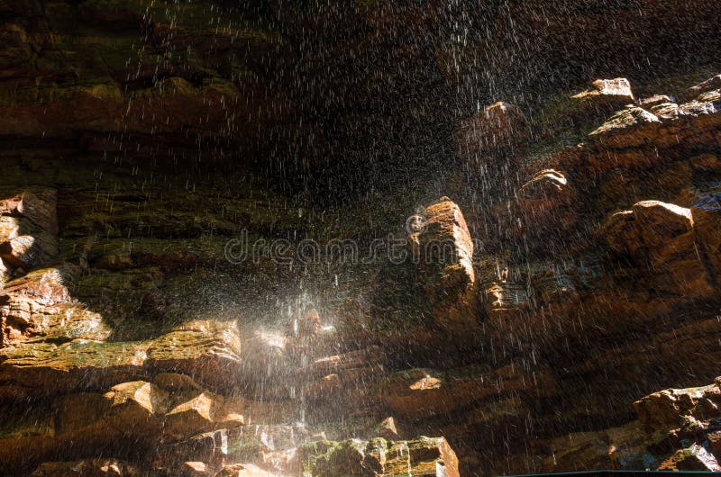 Rocks and Waterfall stock image. Image of green, simple - 42548601