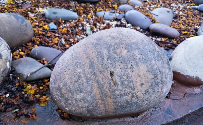 Rocks Wethering Process in Water.smooth Rocks Formation Stock Photo ...