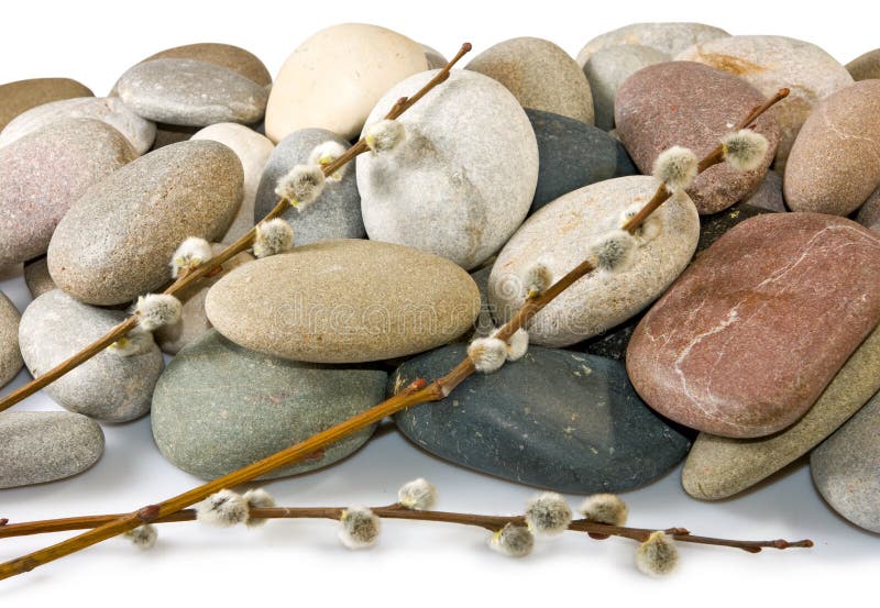 Rocks and willow branches stock image. Image of peace - 56458301