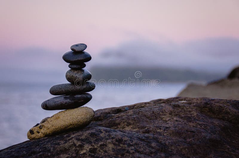 Rockstack at sunset stock photo. Image of rocks, rockstack - 178456552